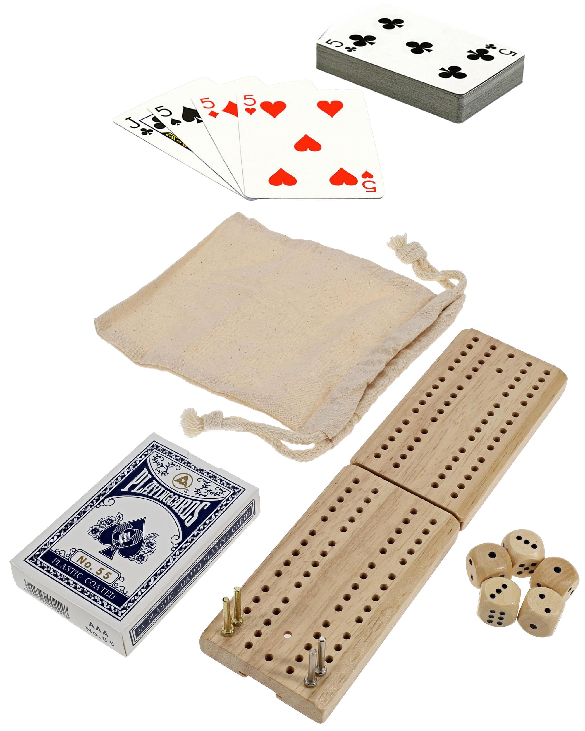 WE Games Cribbage Board AIF4 Game Set, Travel Crib Board with Storage ...