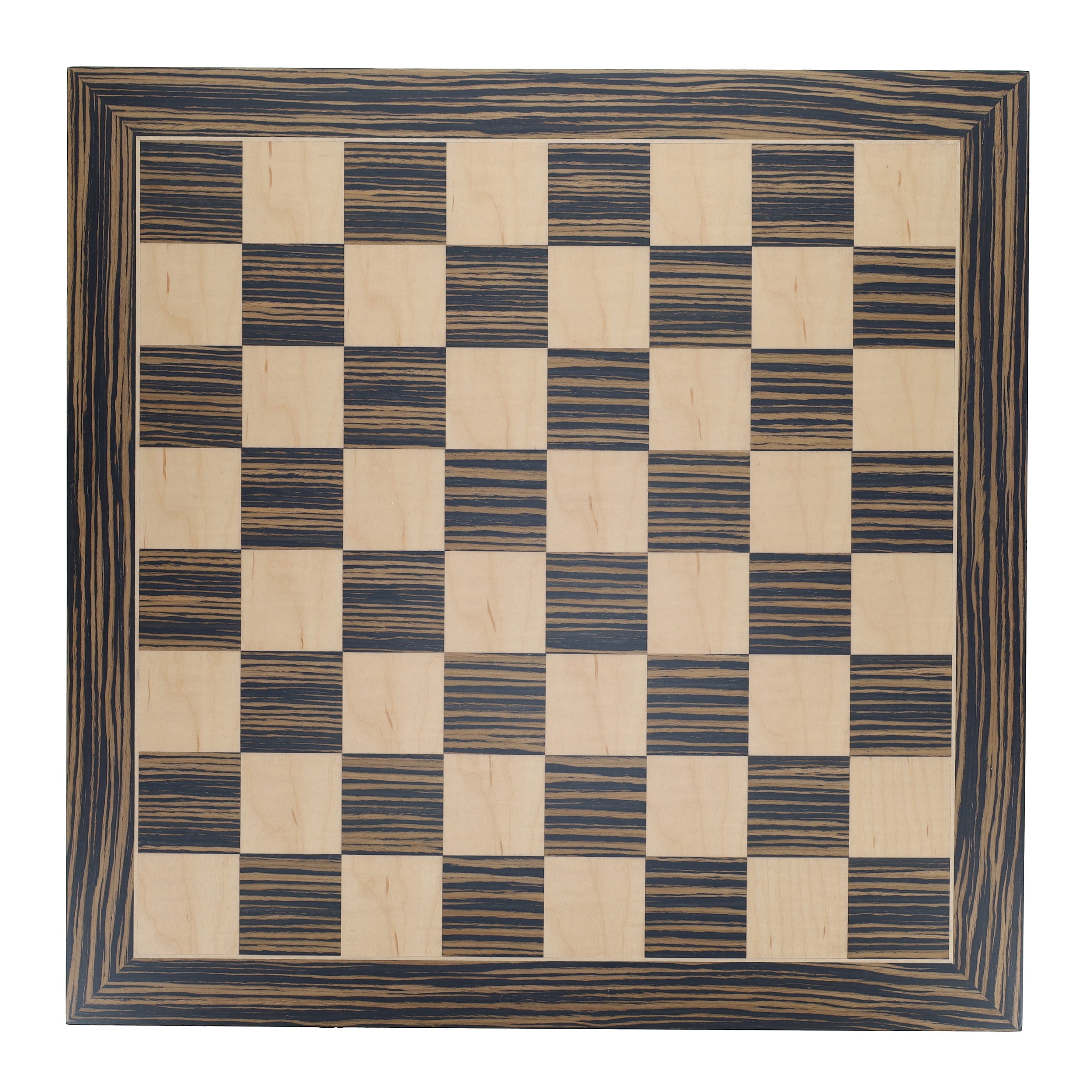 WE Games Deluxe Chess Board, Zebra & Natural Wood - 15 in - Walmart.com