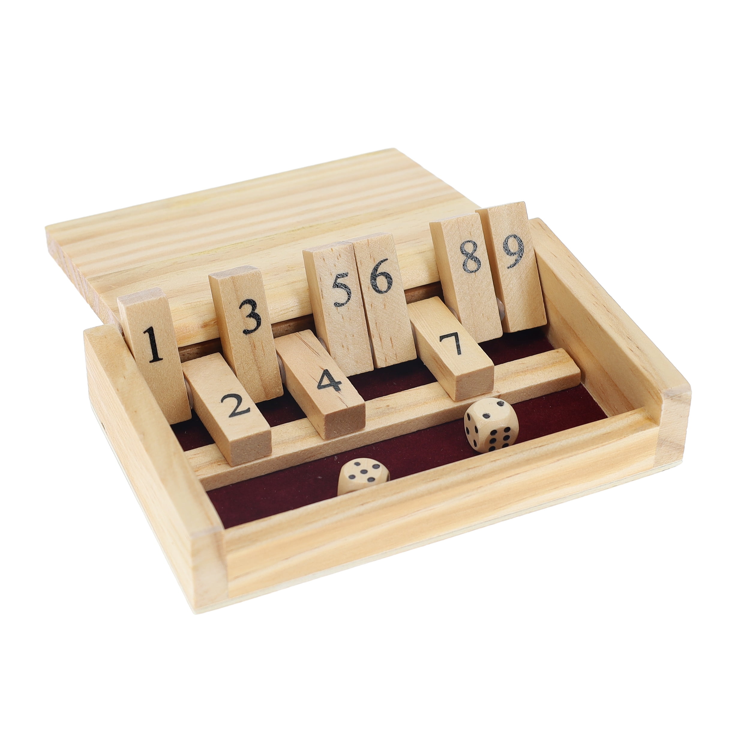 WE Games Deluxe Dice Board Game - 12 No. Flip Tiles - Natural Wood - 14 ...