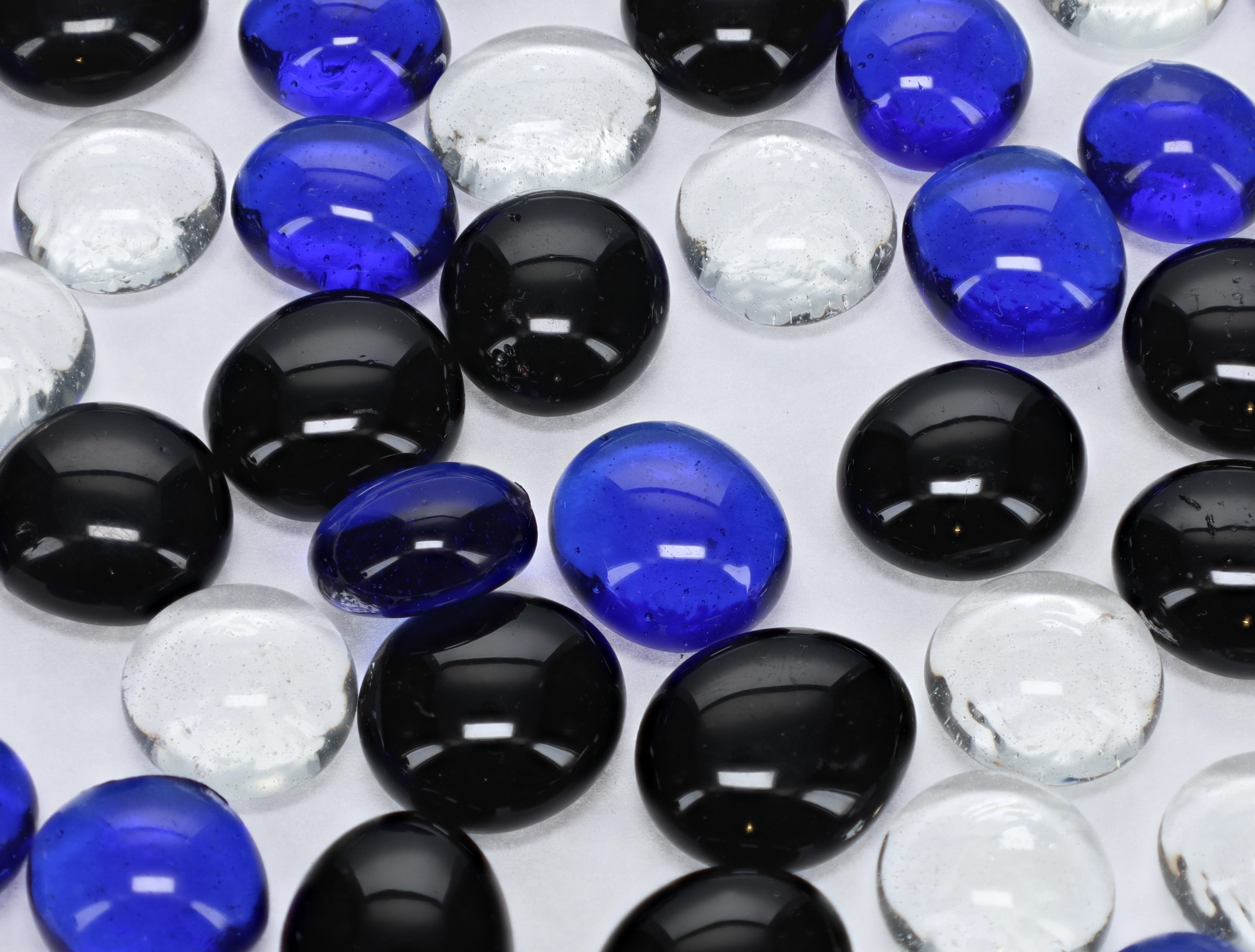 WE Games Glass Mancala Stones in Blue, Black, and Clear - Walmart.com