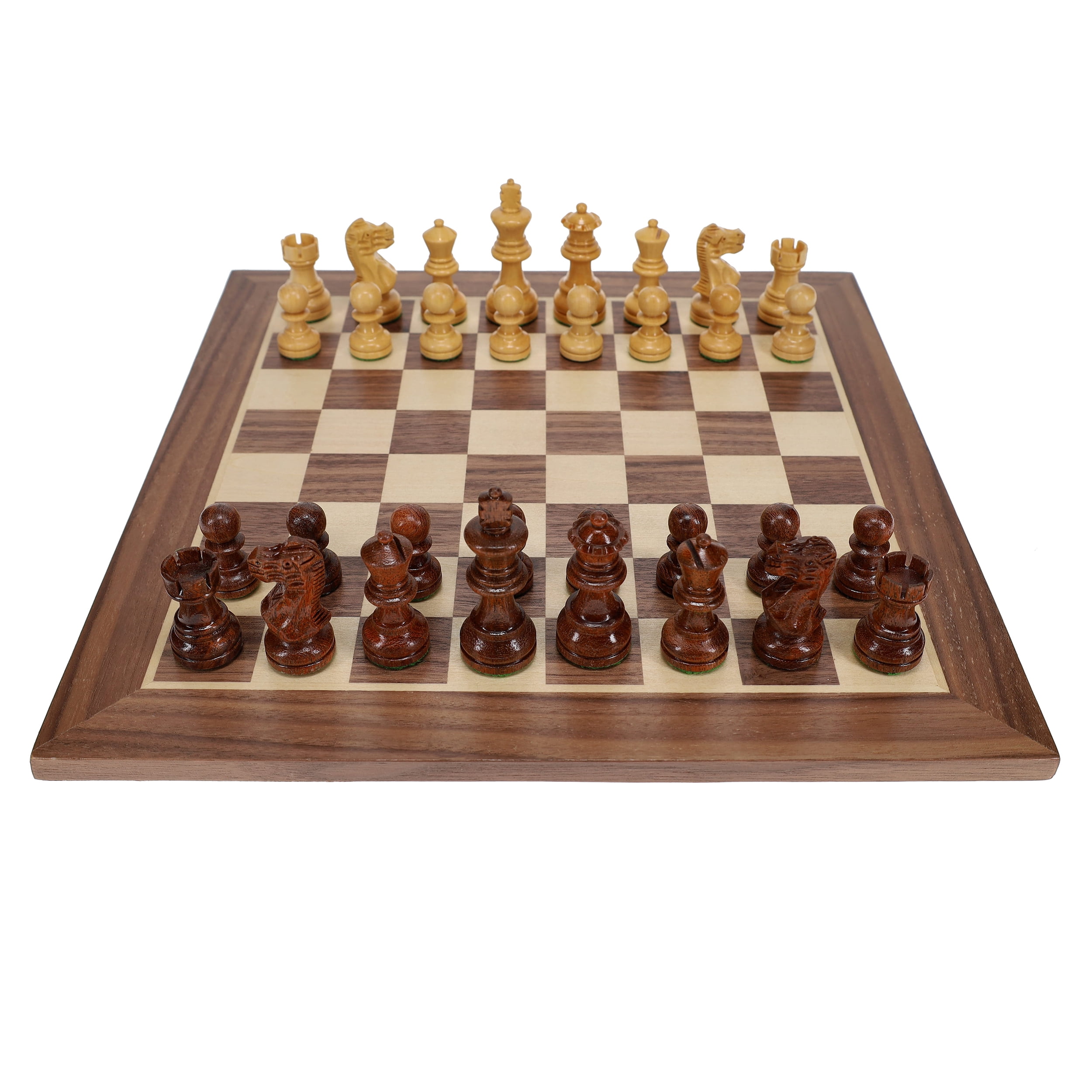 WE Games Traditional Staunton Wood Chess Set - 12 in. - 3.75 in. King ...