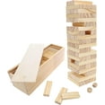WE Games Wood Block Stacking Party Game that Tumbles Down - 12 in ...