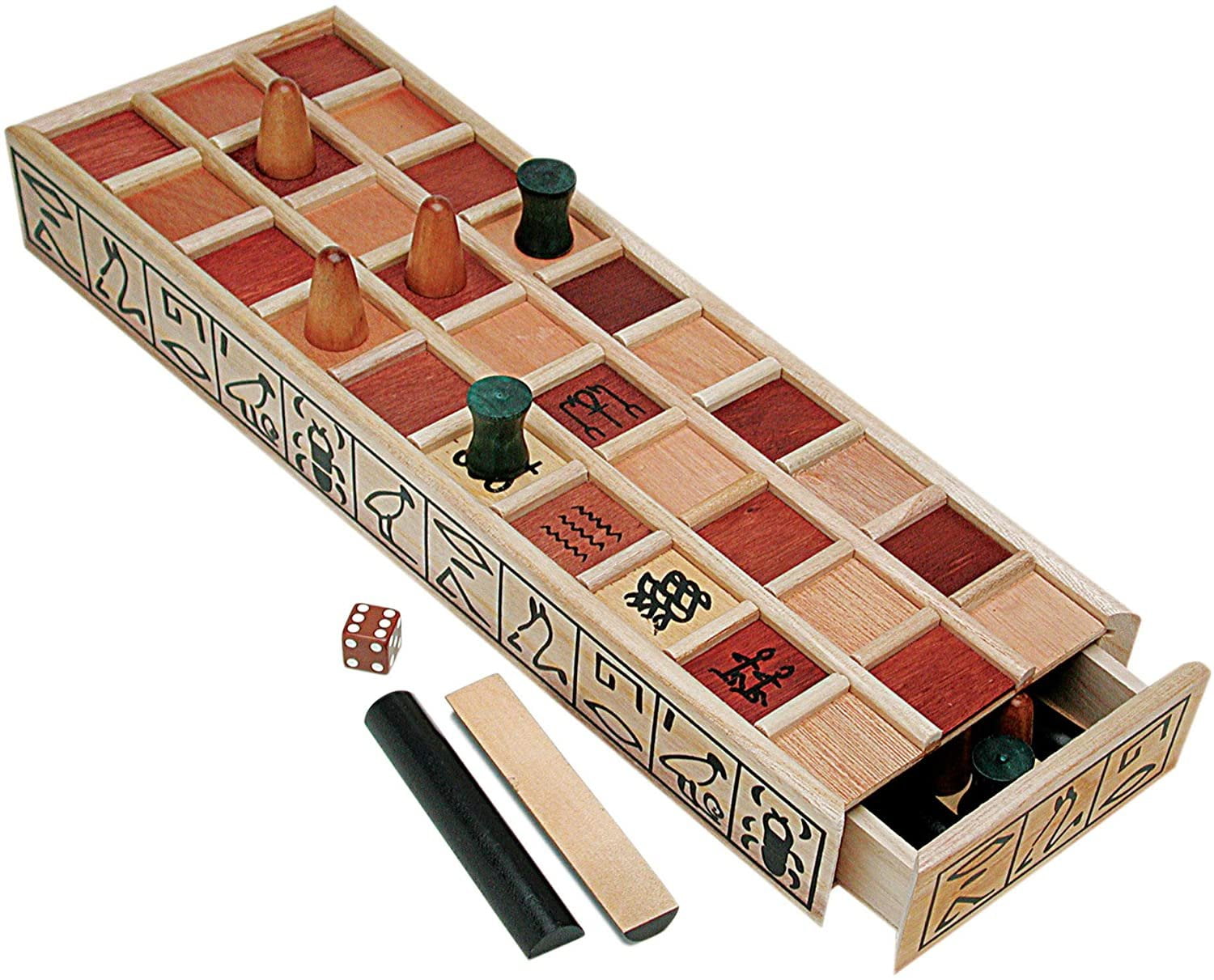 WE Games Wood Senet Game - An Ancient Egyptian Board Game - Walmart.com