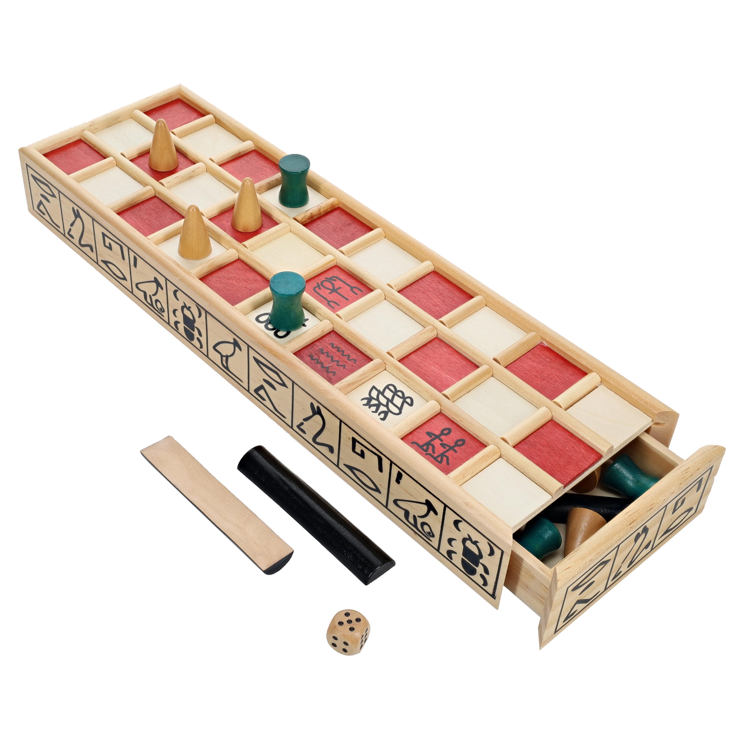 WE Games Wood Senet Game - An Ancient Egyptian Board Game - Walmart.com