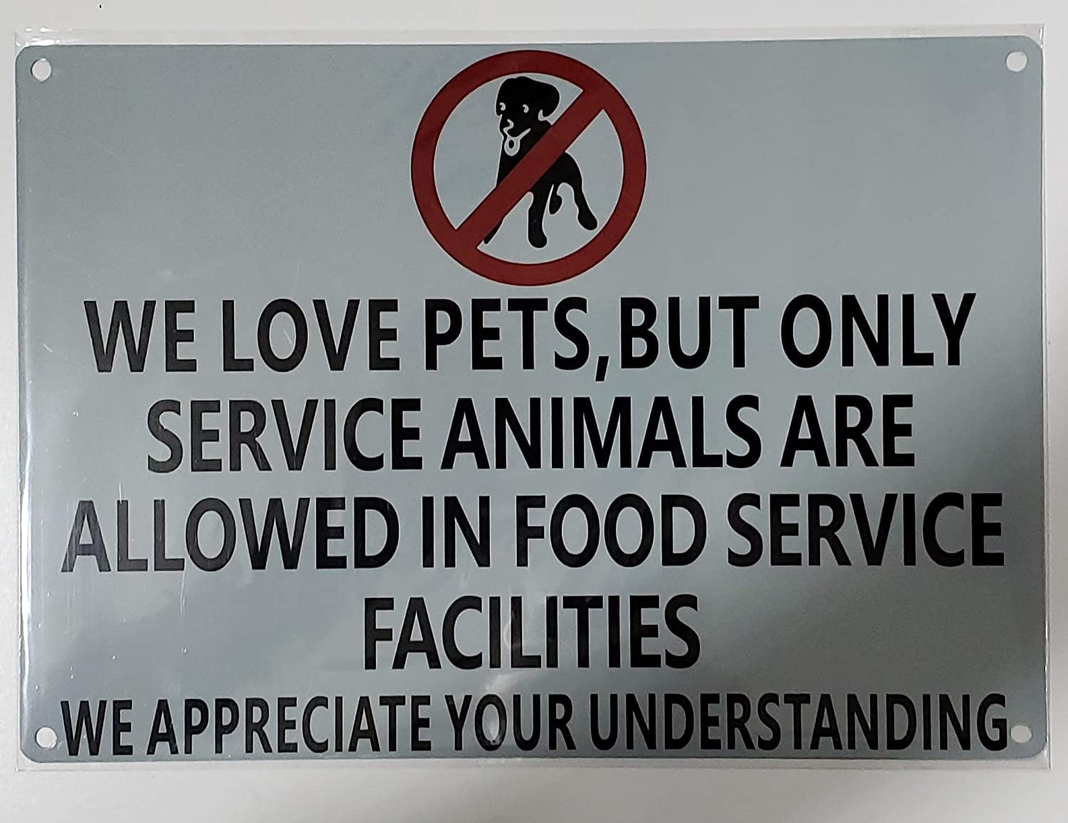WE Love Pets, BUT ONLY Service Animals are Allowed in Food Service ...