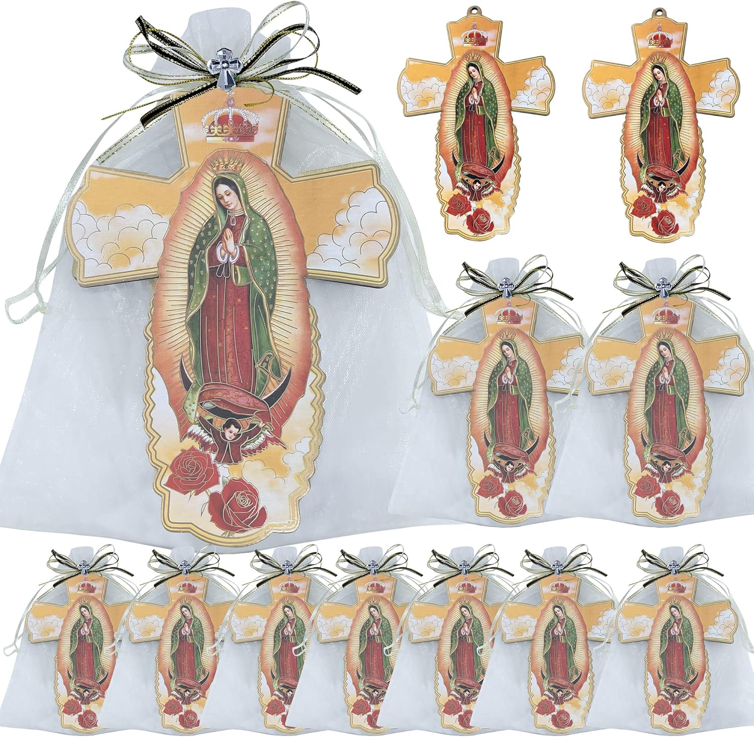 WE Memorial favor 12PCS Our Lady of Guadalupe Wall Cross/Recuerdos para ...