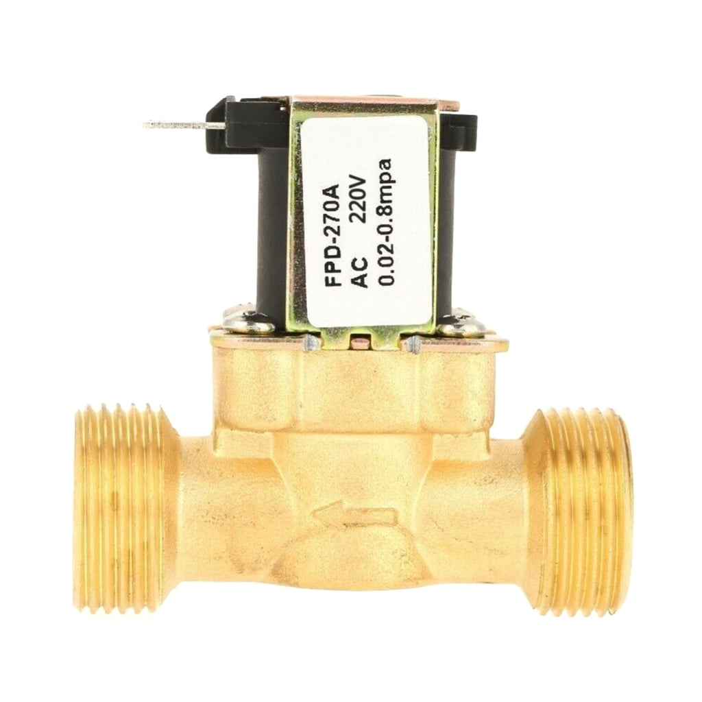 WE-POLUJ 1/2inch Brass Electric Solenoid Valve DC12V 24V AC220V Water ...