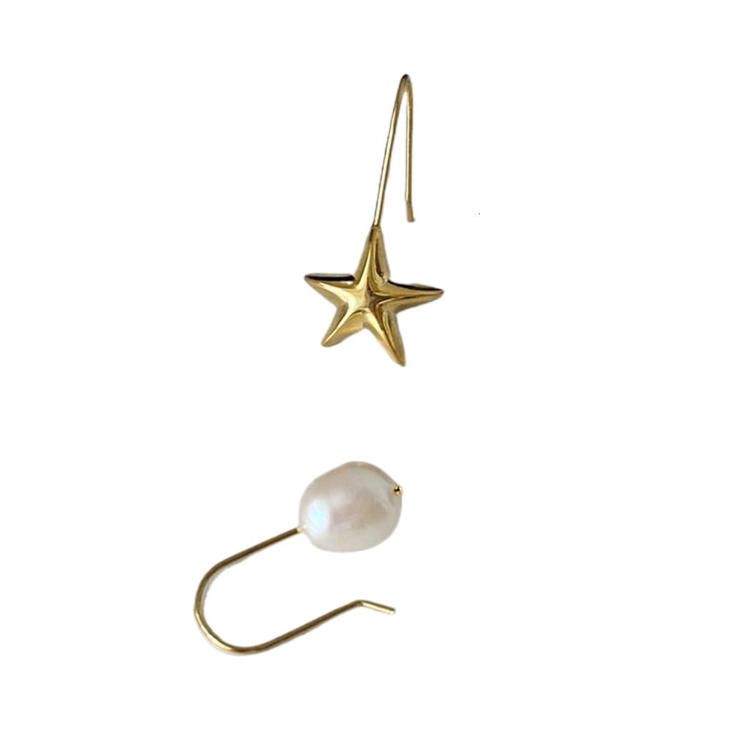 WE-POLUJ 1 Pair 2024 Trendy Star Earrings Asymmetric Star Earwear ...