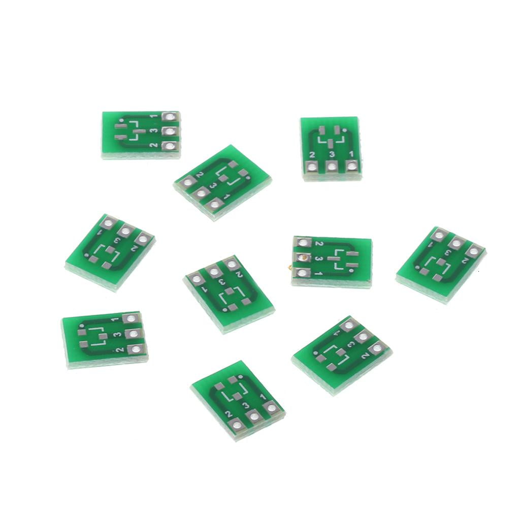 WE-POLUJ 10 Pcs Double-Side SMD SOT23-3 To DIP SIP3 Adapter PCB Board DIY Converter - Walmart.com
