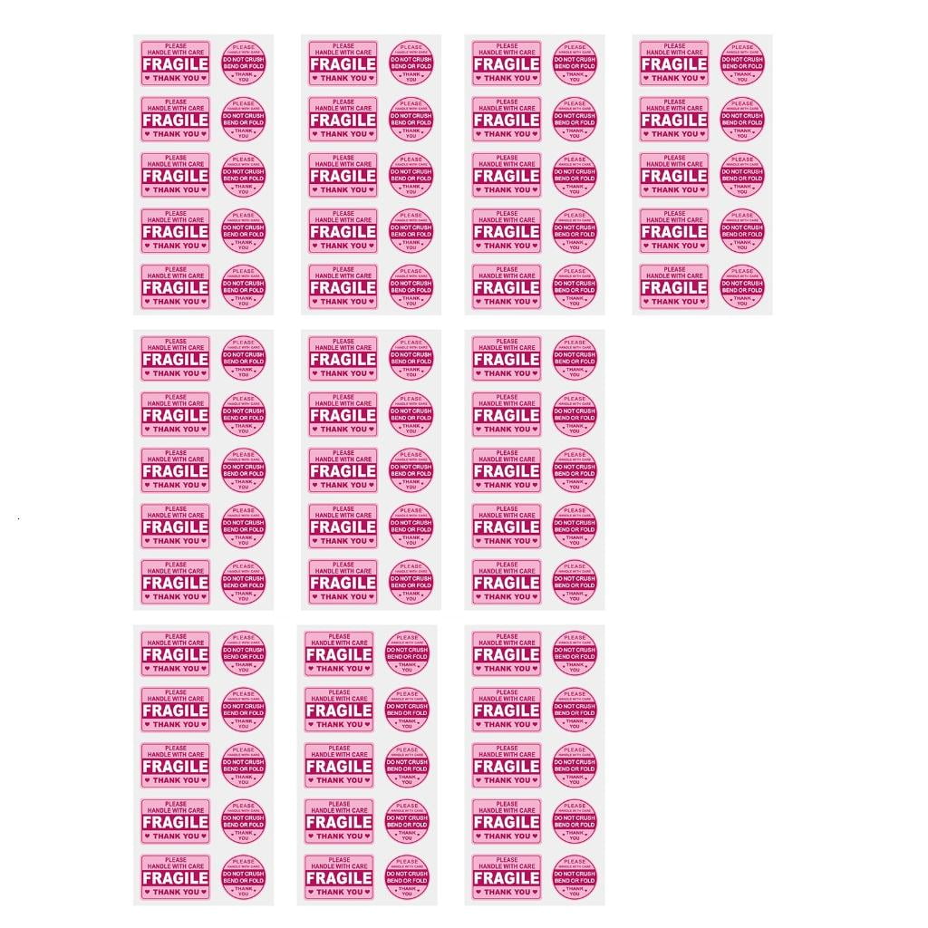 WE-POLUJ 10 Sheets Fragile Warning Labels Fragile Handle with Care ...