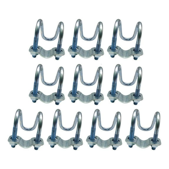 WE-POLUJ 10Pcs Metal Steel Double Clamp Pipe Connector Fixator Buckle ...