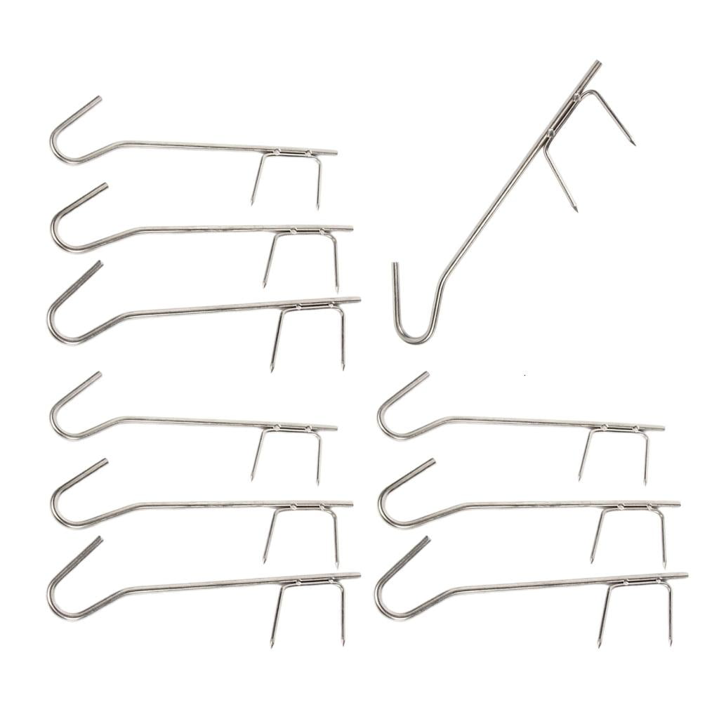 WE-POLUJ 10Pcs Smoking Hooks Set, Butcher Hooks, Smoking Hooks Set ...