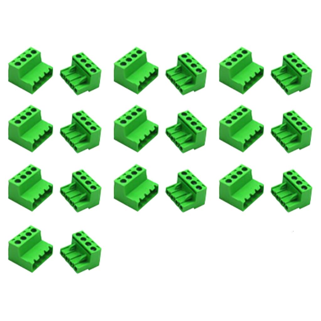 WE-POLUJ 10Set 5.08mm PCB Mount Screw Terminals Block Connector Plugs ...