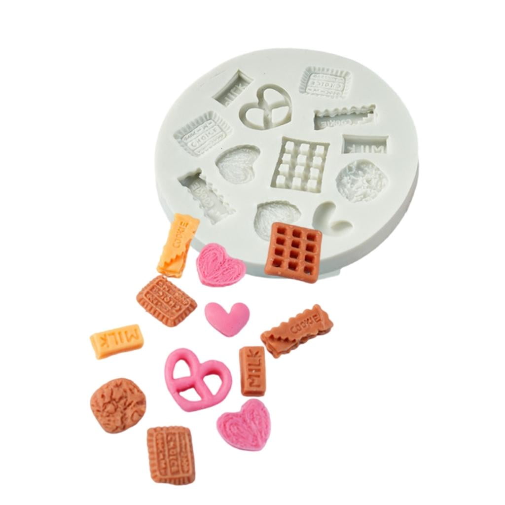 WE-POLUJ 12 Cavities Silicone Cookie Molds for Making Cookie Candy ...
