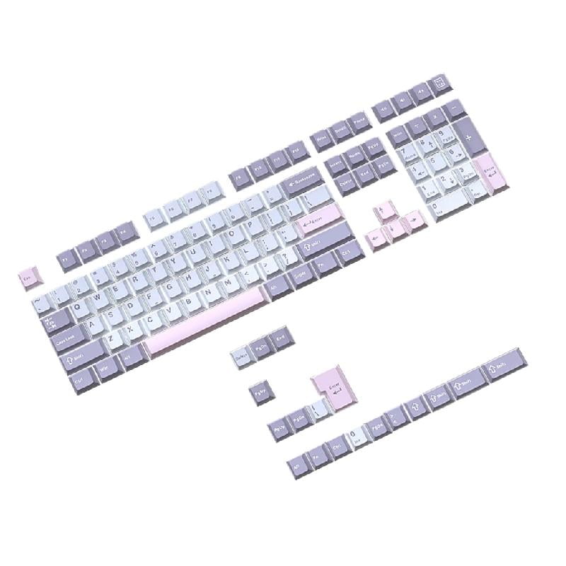 WE-POLUJ 126Keys PBT Keycap Set Double Shot Molded Macaron Color ...