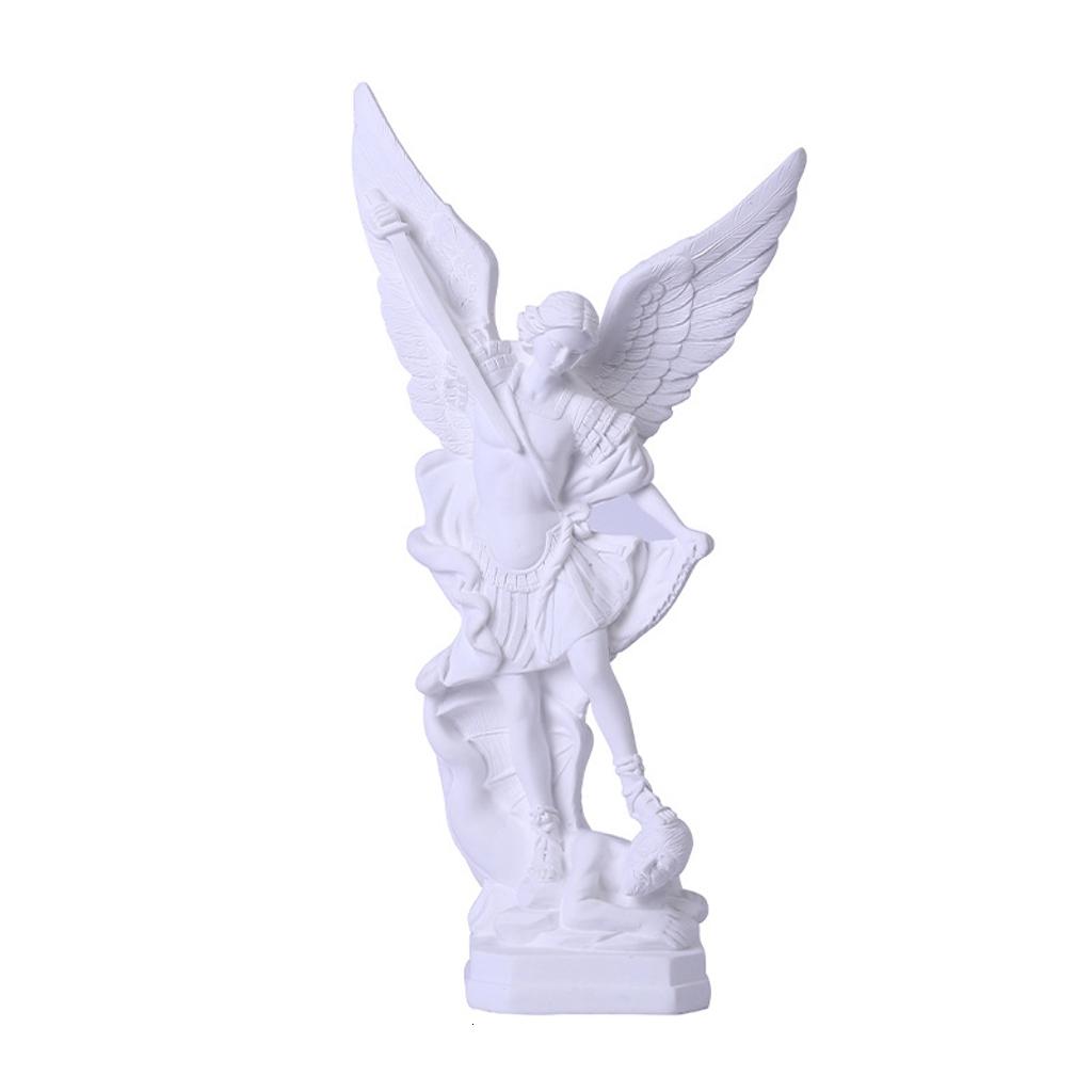 WE-POLUJ 12Inch Archangel Slaying Demon Statue Collectible Angel ...