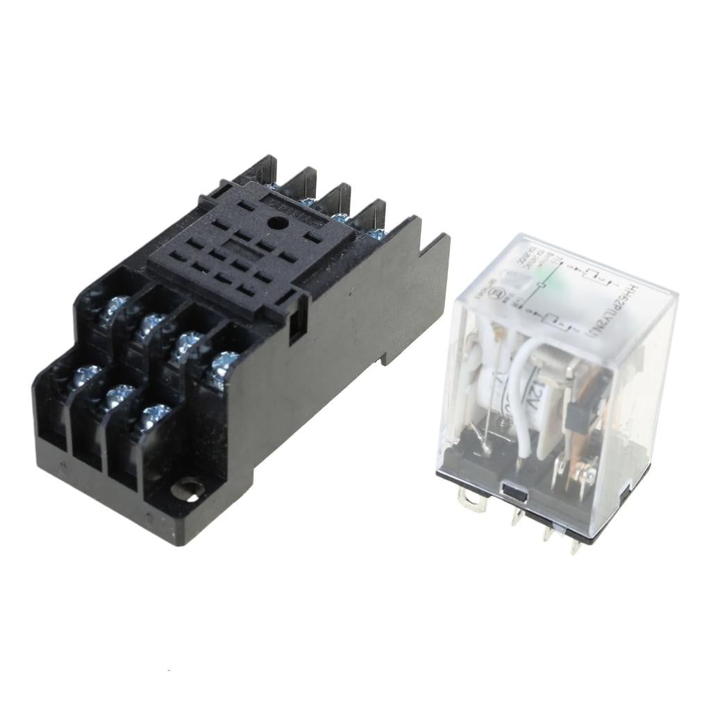 WE-POLUJ 12V 10Amp Intermediate Relays with Socketed Base ...