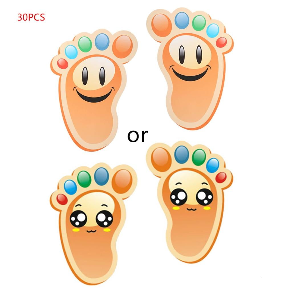 WE-POLUJ 15Pairs Child Kids Floor Stickers Self-Adhesive Social ...