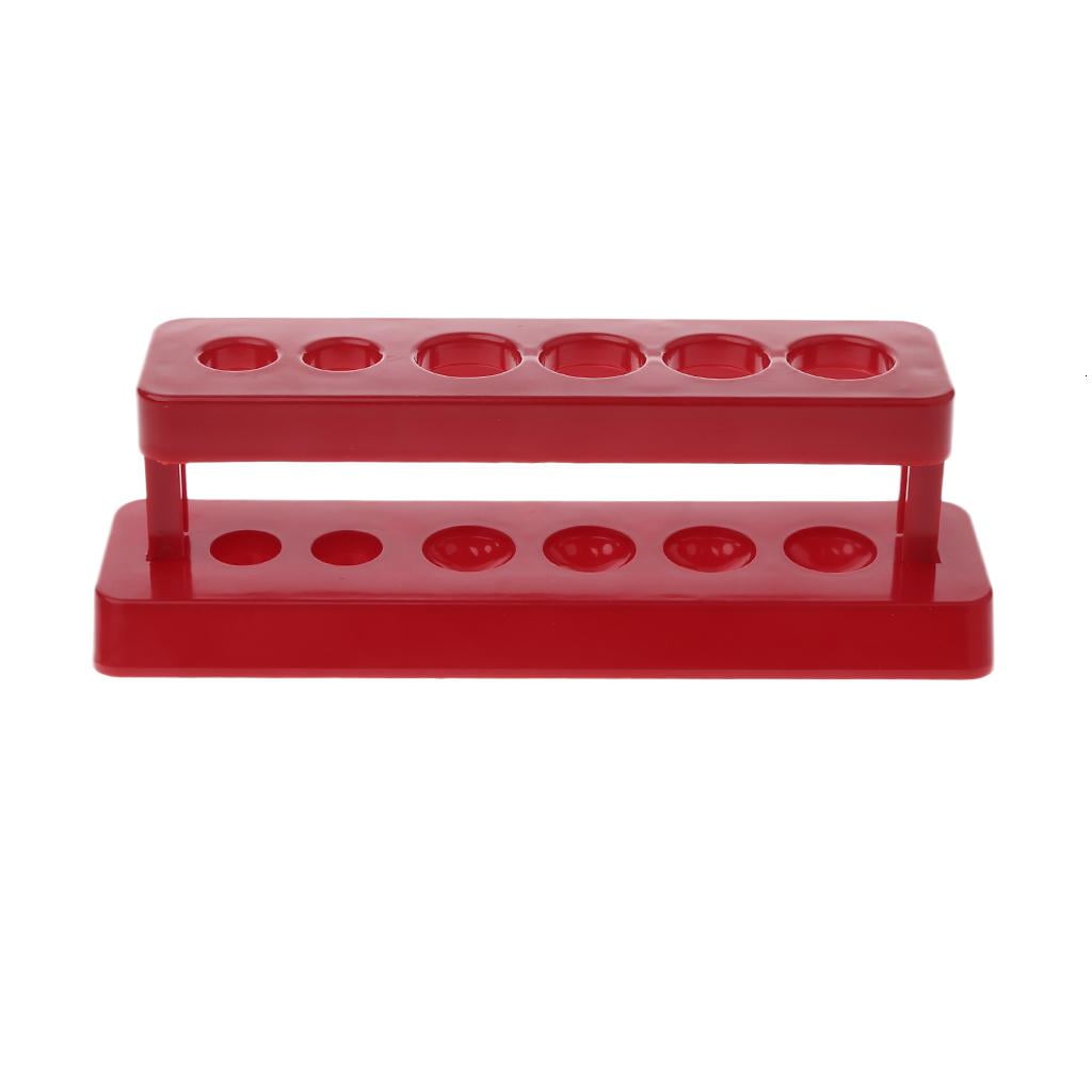 WE-POLUJ 1pcTest Tube Holder 6 Hole Plastic Rack Red Stand Burette ...