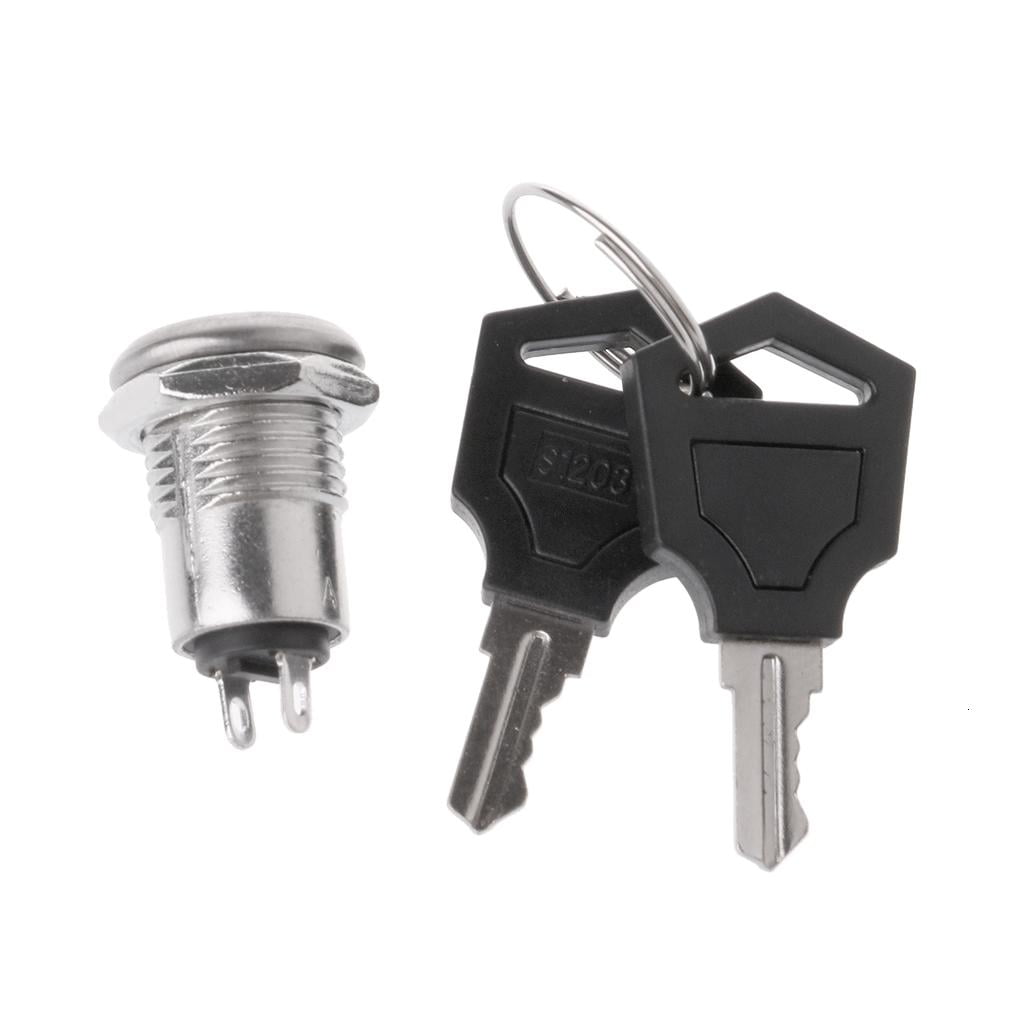 WE-POLUJ 2 Positions ON/Off Metal Keylocks Switches Two Terminals SPST ...