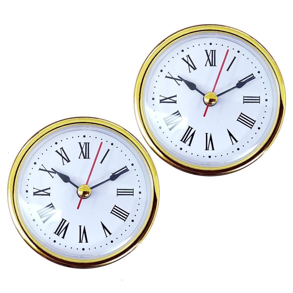 WE-POLUJ 2Pcs 65MM Quartzs Clock Insert Replacement with Clear Lens and ...