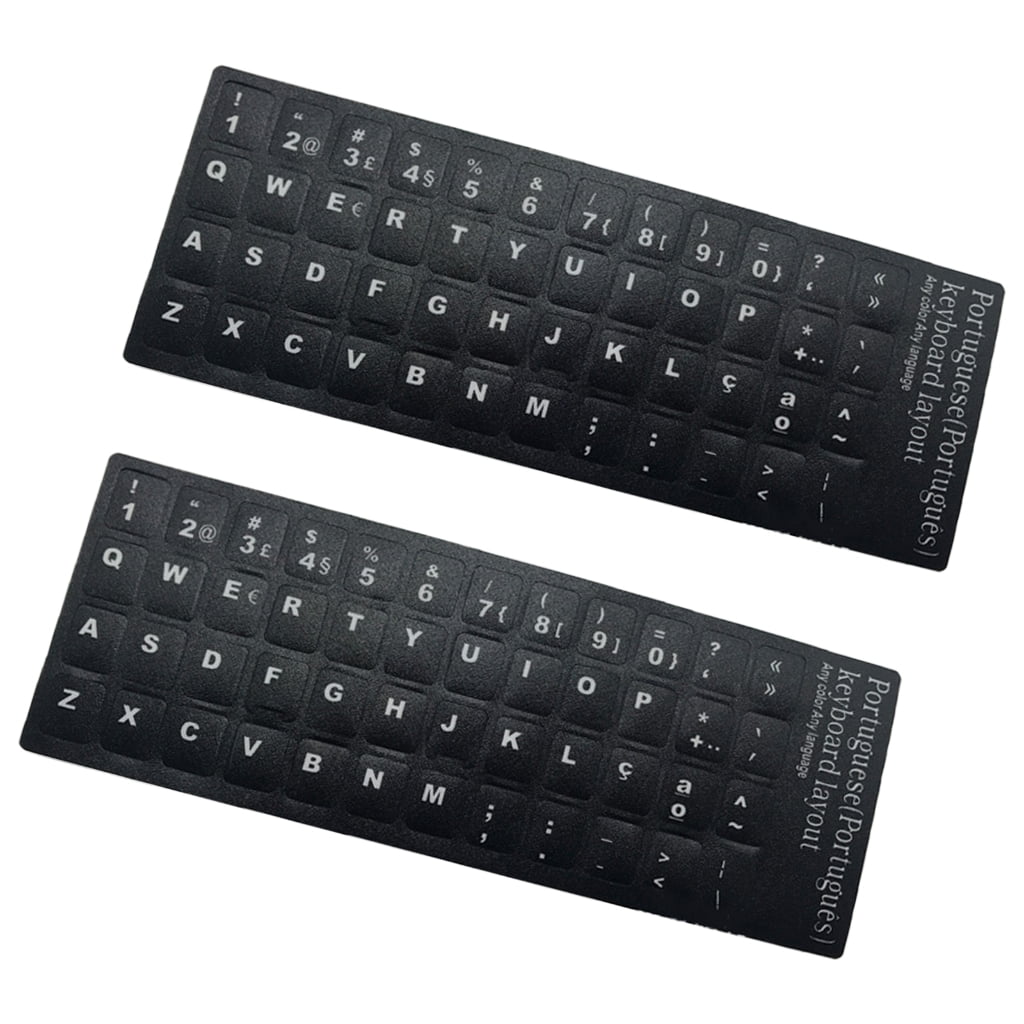 WE-POLUJ 2Pcs Portuguese Keyboard Letter Stickers Replacement Keyboard ...
