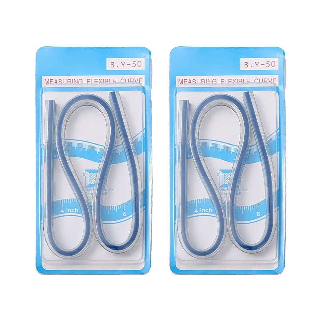 WE-POLUJ 2Pcs Tailors Drawing Ruler Flexible Soft PVC Measuring Tape ...