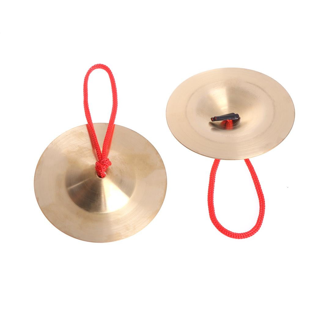 WE-POLUJ 2x Finger Cymbals Belly Dance Finger Copper Tibetan Tingsha ...