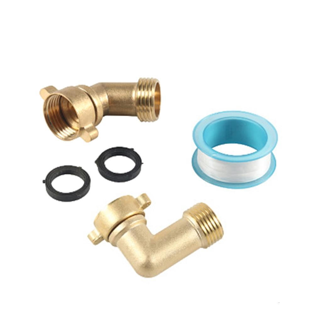 WE-POLUJ 3/4" 45/90°Brass Elbow Hoses Adapter Pipe Garden Watering ...
