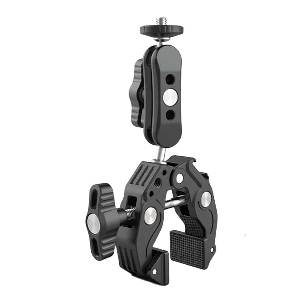 WE-POLUJ 360 Degree Adjustable Clamp Mount Clip with Cold Shoe 1/4 ...