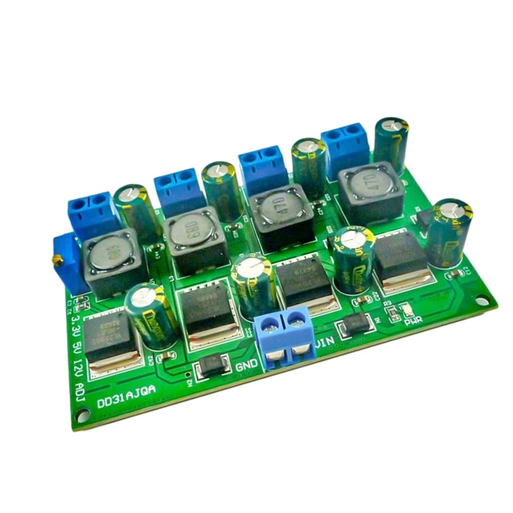 WE-POLUJ 3A 4 Channel 3.3V 5V 12V Step Down Converter Module Step Down ...