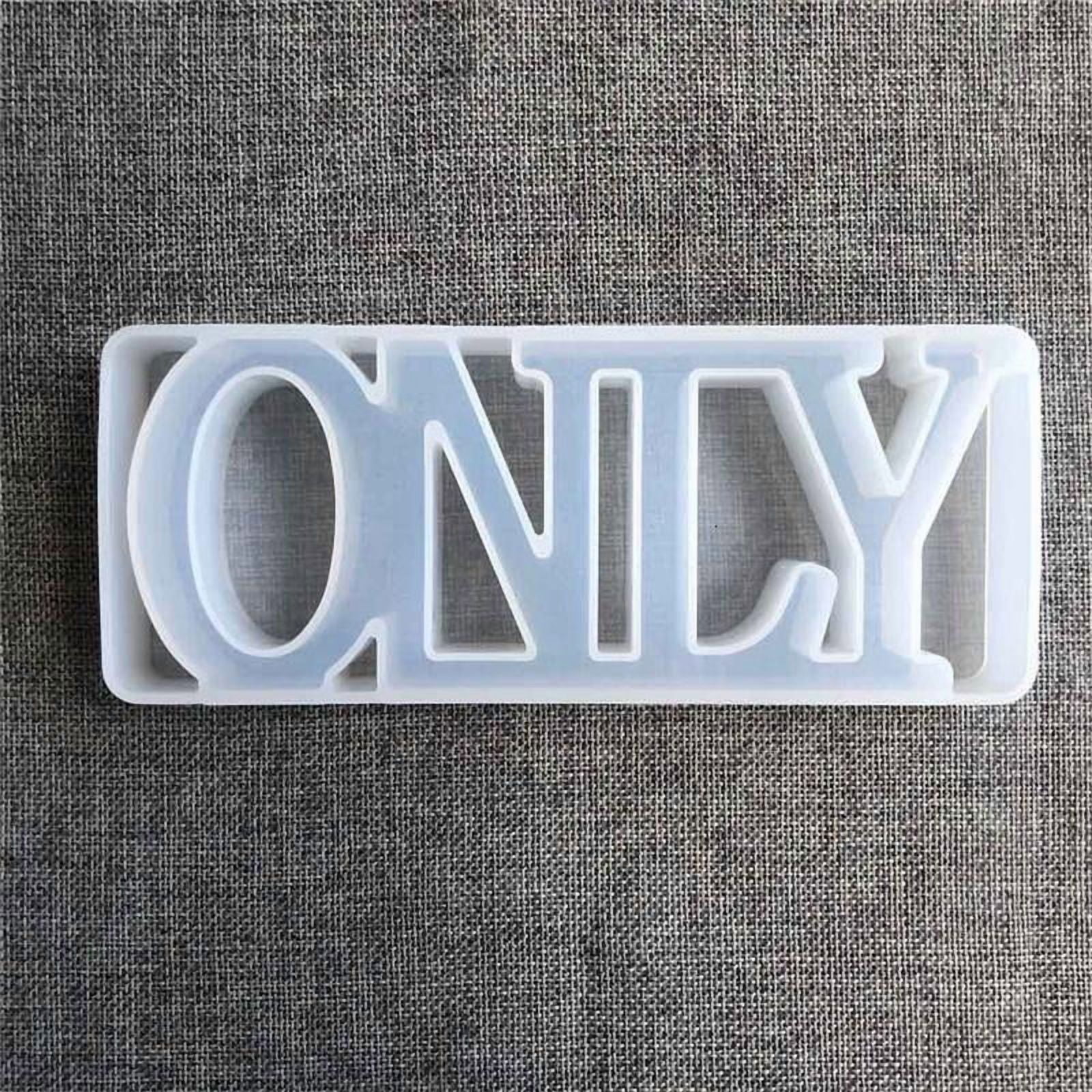WE-POLUJ 3D ONLY Word Shaped Mold Epoxy Resin Molds Table Ornament ...