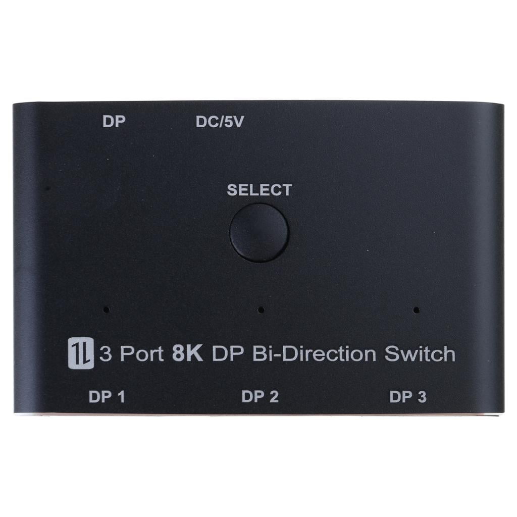 WE-POLUJ 3Port DisplayPort Multiport Switcher 8K30hz Video Streamer for Conference Room ...