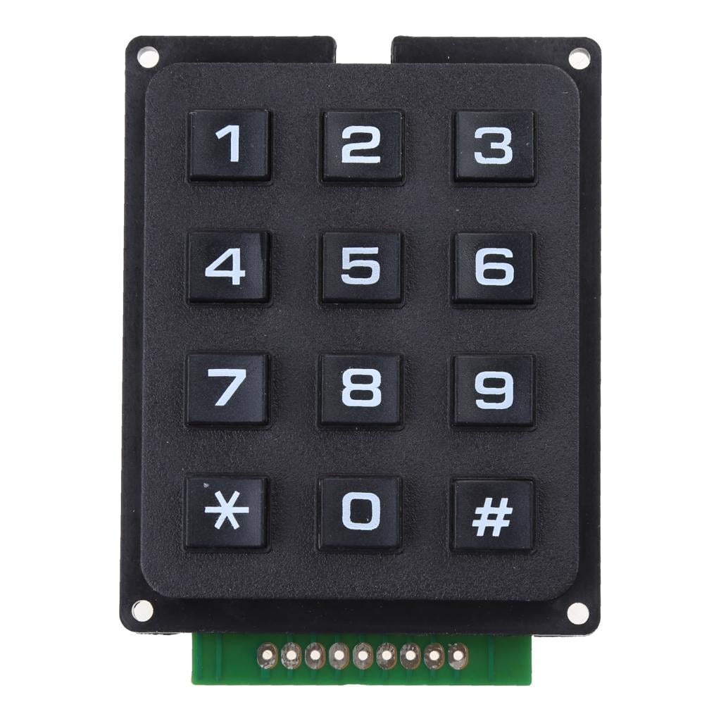 WE-POLUJ 3x4 Matrixes Array 12 Key Button Keypad Keyboard Unit for Electric DIY - Walmart.com
