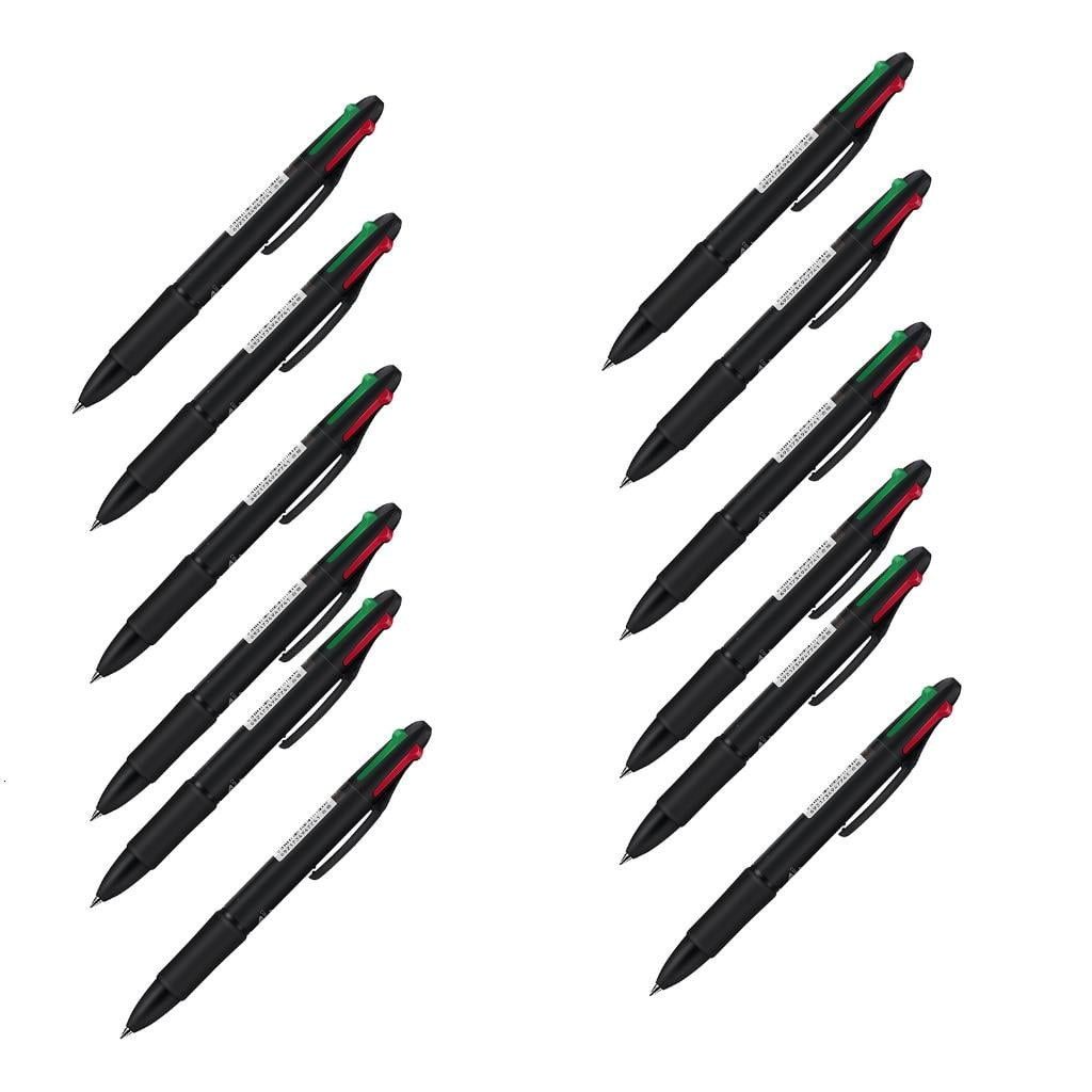 WE-POLUJ 4-Color-in-1 Ballpoint Pen Retractable Multicolor Pen for ...