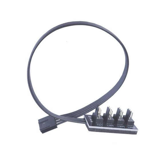 WE-POLUJ 4 Pin PWM PC Fan Hub 1 to 4/5 Way Internal Fan Power Supply ...