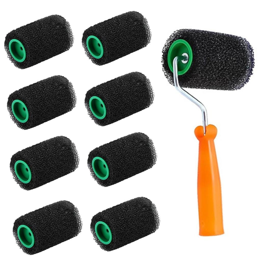 WE-POLUJ 4Inch Drywall Roller Set Includes 9 Covers and Frame for Easy ...