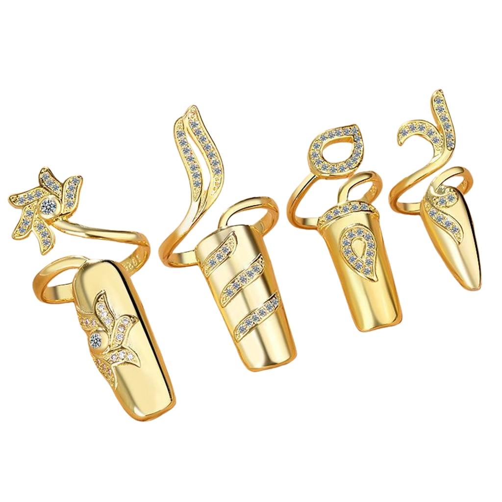 WE-POLUJ 4pcs Adjustable Knuckles Rings for Women Fashionable ...