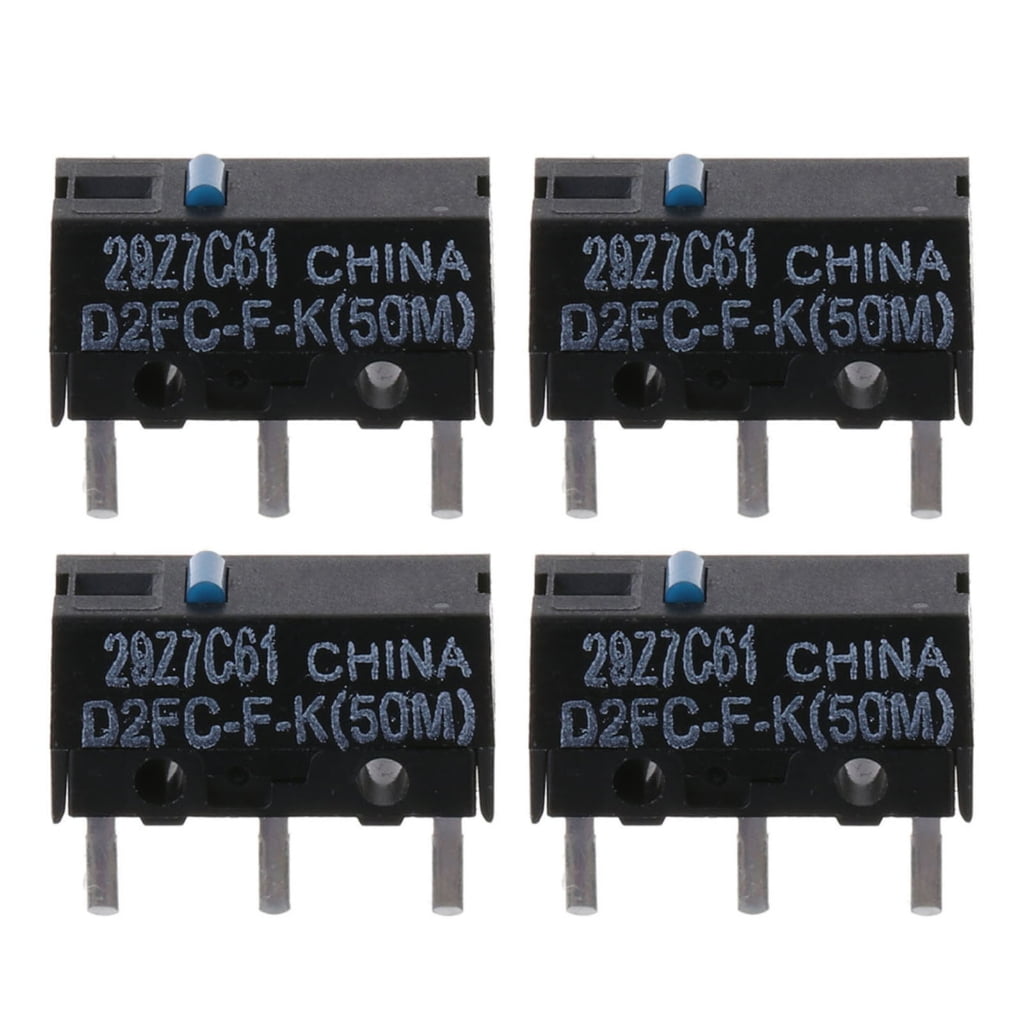 WE-POLUJ 4pcs/Set D2FC-F-K (50M) Mouse Micro Switches Micro Switch for ...