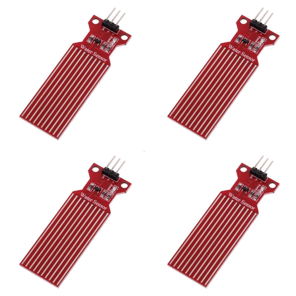 WE-POLUJ 4pcs Water Level Sensors Module DC3V to 5V Rain Water Sensors ...