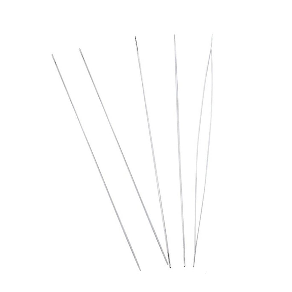 WE-POLUJ 5/6pcs Beading Needle Set Stainless Steel Beaded Pins Open Big ...