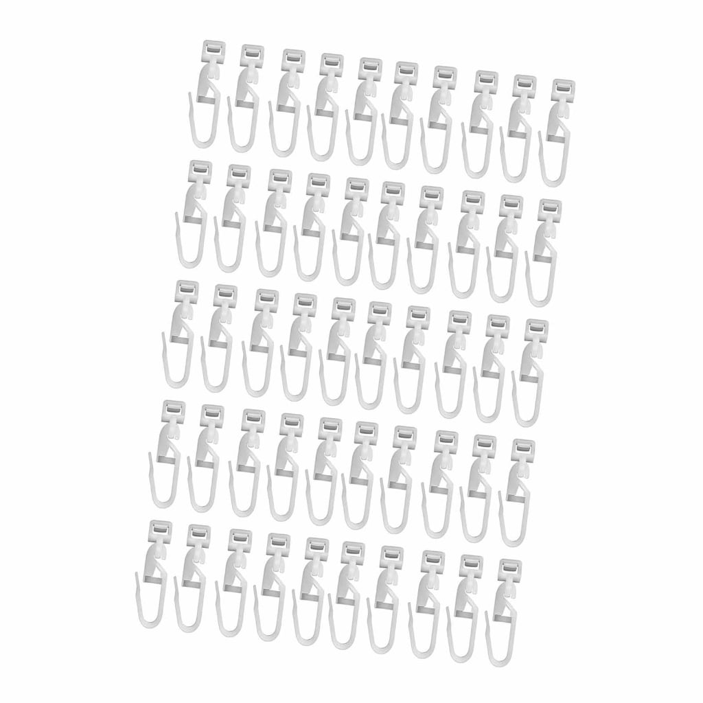 WE-POLUJ 50Pcs Curtain Slide Hooks Drapery Gliders Enhancing ...