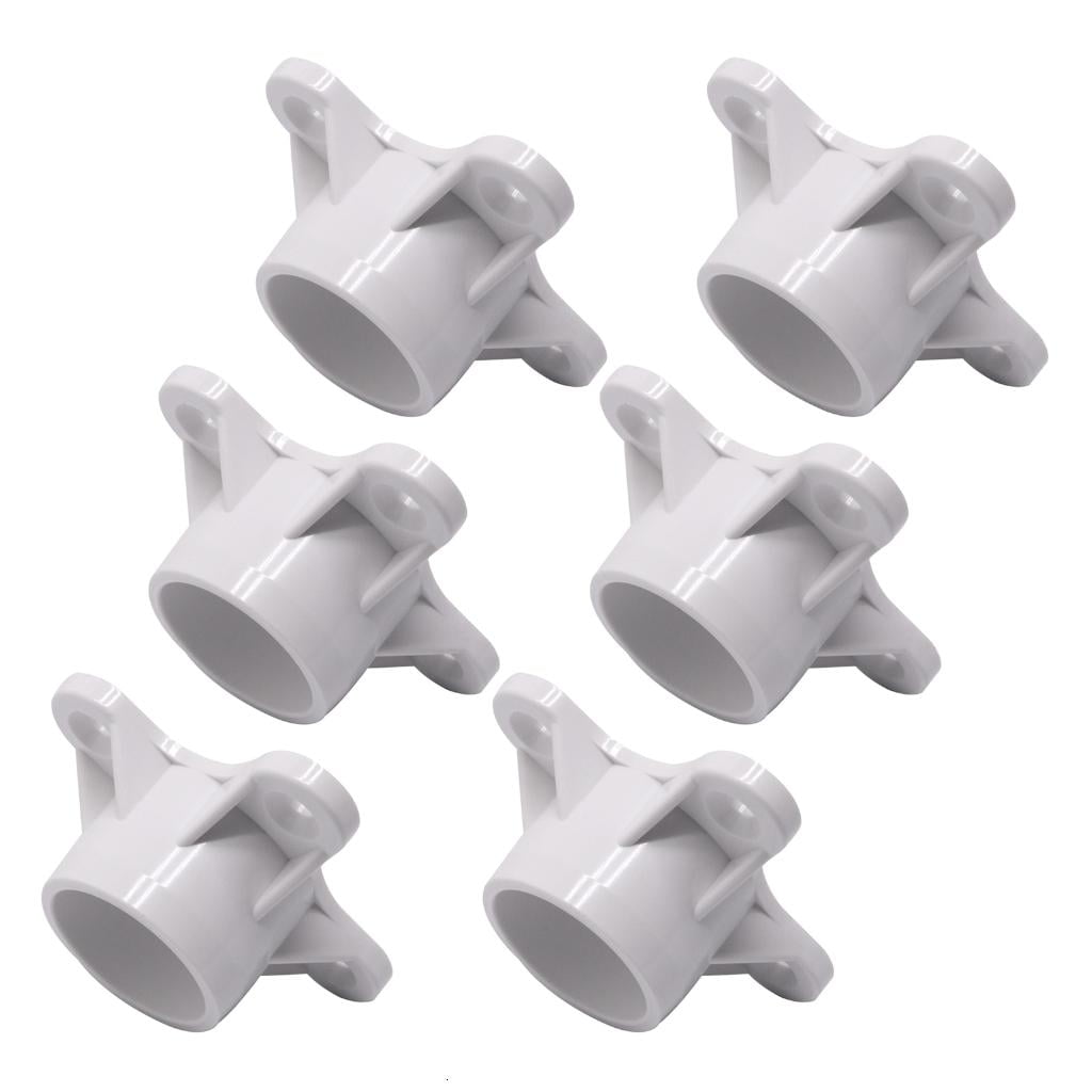 WE-POLUJ 6Pcs PVC Pipe Fittings Flange Caps set for Storage Shelves ...
