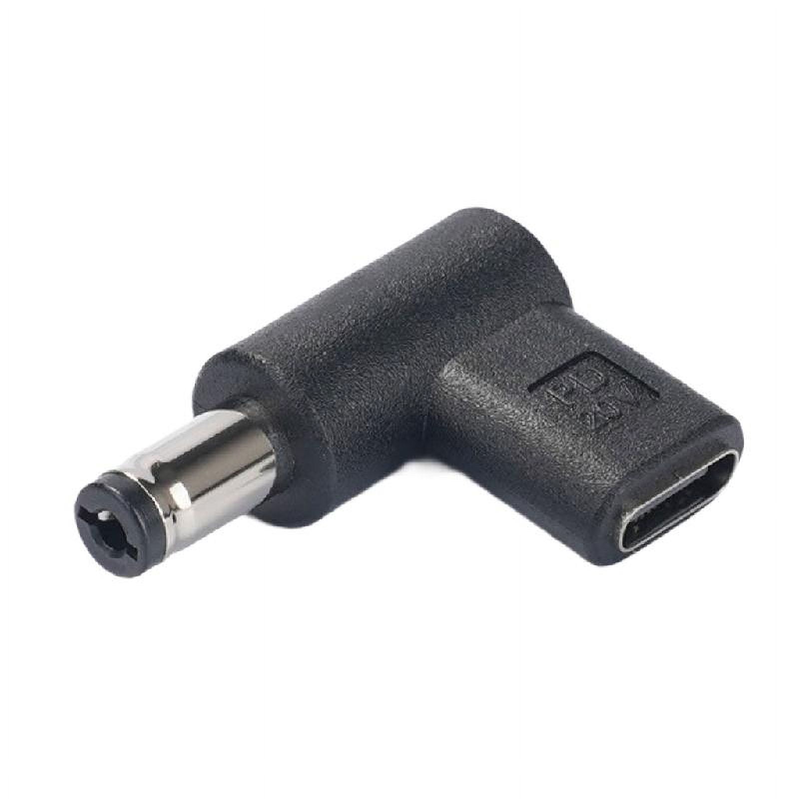 WE-POLUJ 90 Degree Type C Female to 5.5x2.1/5.5x2.5mm Male Plug Adapter ...