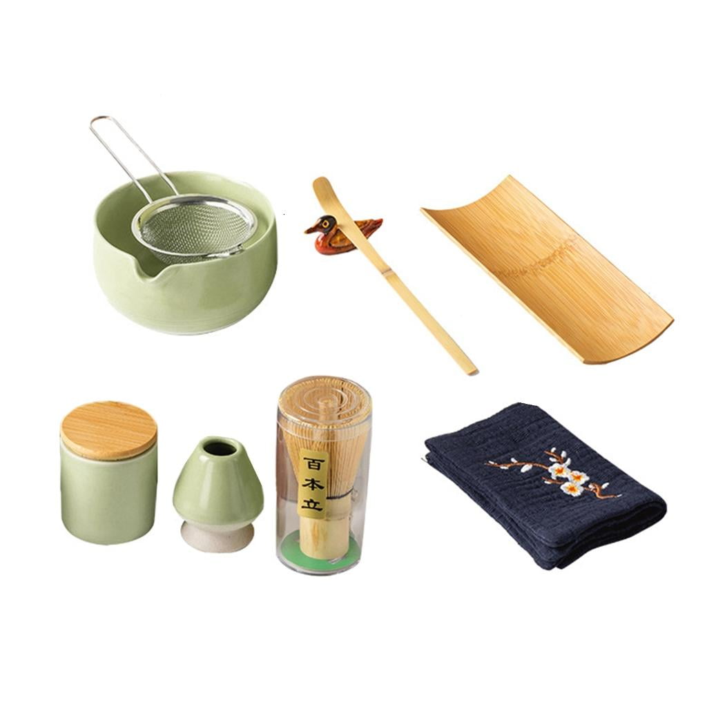 WE-POLUJ 9Pieces Matcha Collection Ceramic Bowl and Utensils Matcha ...