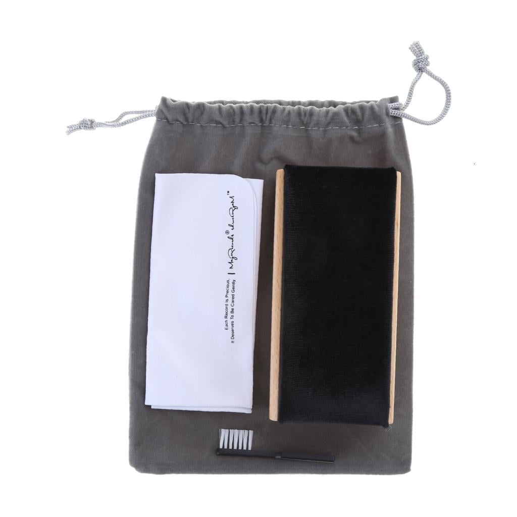 WE-POLUJ Anti-static Vinyl Record Cleaner Velvet Dust Pad Stylus Brush ...
