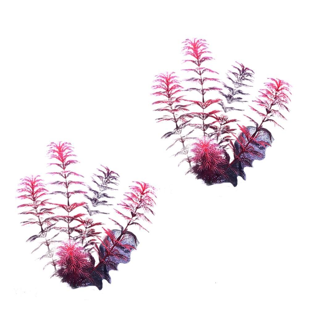 WE-POLUJ Aquariums Landscape Artificial Grass Plant Grass Plant Statue ...