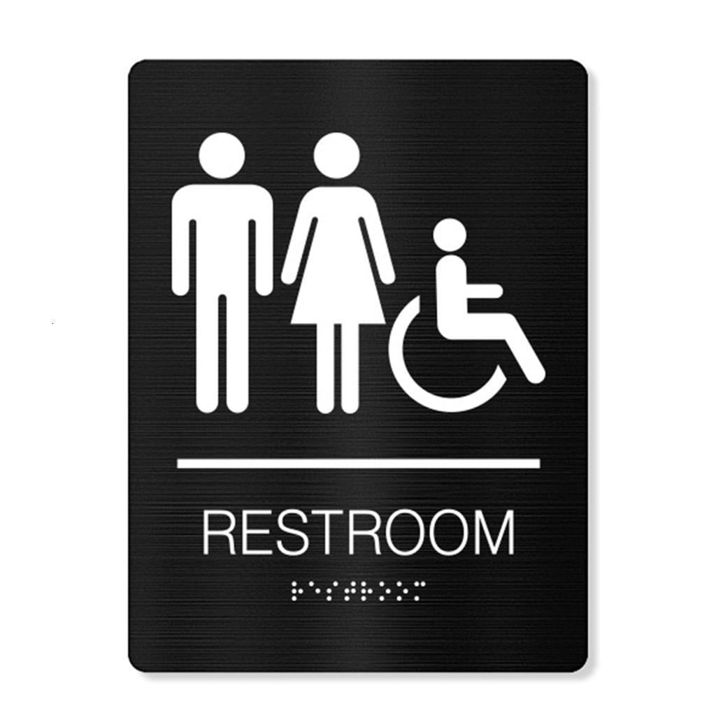 WE-POLUJ Bathroom Signs WC Public Toilet Guide Hotel To The Left and ...