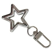 Contemporary Home Living 2" Star-Shaped Nickel-Plated Key Chain With ...