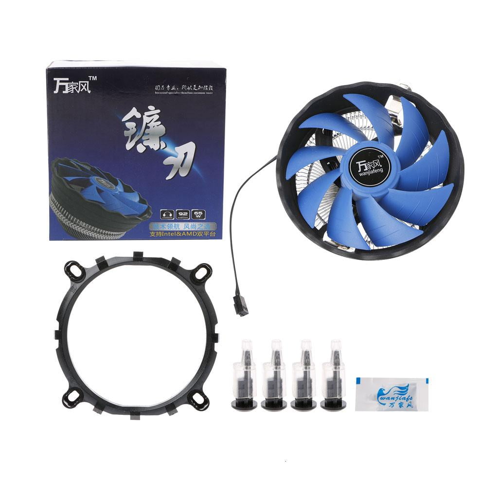 WE-POLUJ CPU Cooler Fan Silent PWM Fan Chassis Radiator for Intel ...
